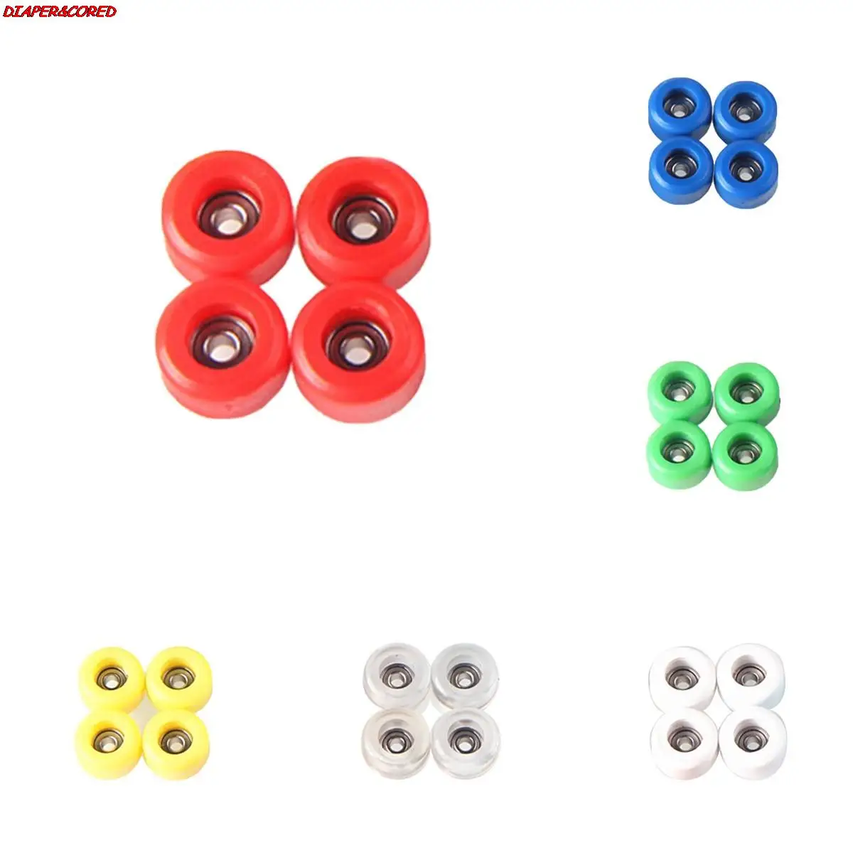 4Pcs-Set-PU-Metal-Urethane-CNC-Bearing-Wheel-For-Wooden-Fingerboard ...