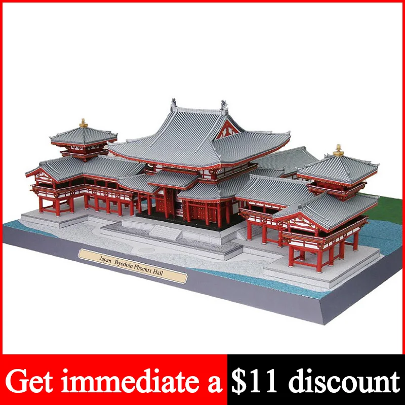 Japan-Byodoin-Temple-Phoenix-Hall-3D-Paper-Model-House-Papercraft-DIY ...