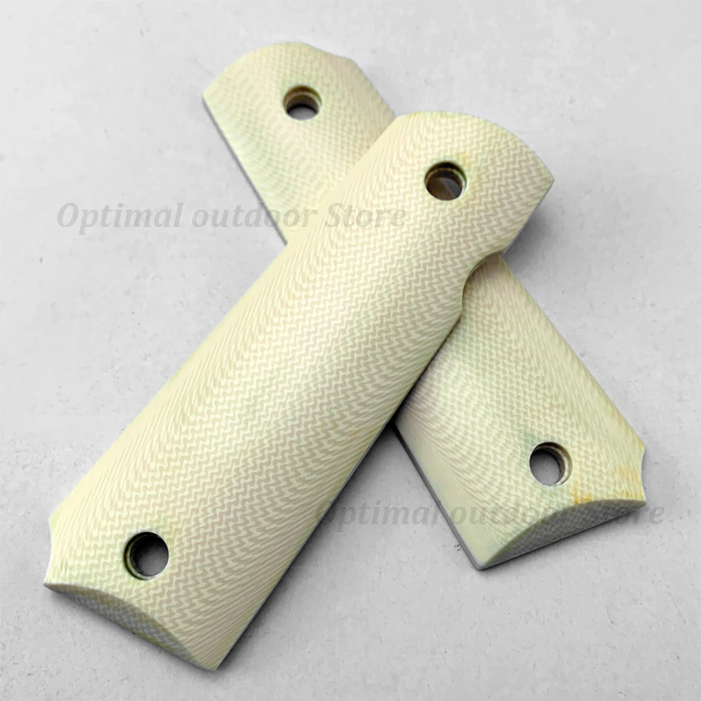 TOtrait 1 pair 1911 Grips White resin Handle Grips Patch Custom Grips ...