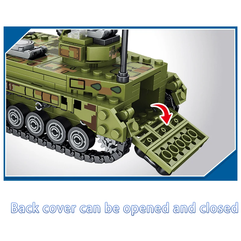 SEMBO Military WW2 Army Armored Vehicle Soldier Building Blocks Tank ...