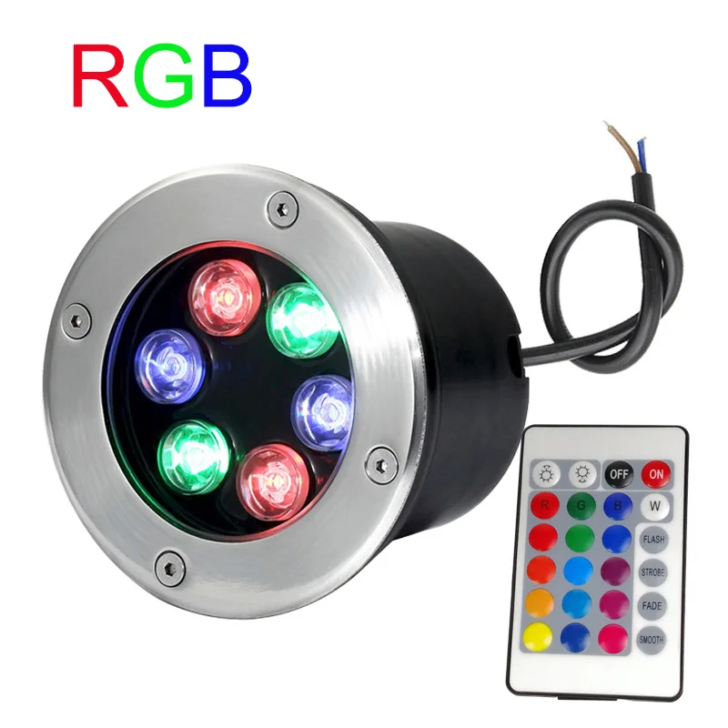 Luz-led-impermeable-para-jard-n-subterr-neo-l-mpara-RGB-enterrada-con ...