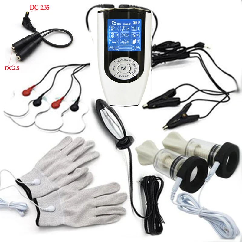 BDSM-Strong-Electro-Shock-Kit-Anal-Plug-Penis-Plug-Cock-Ring-Nipple ...