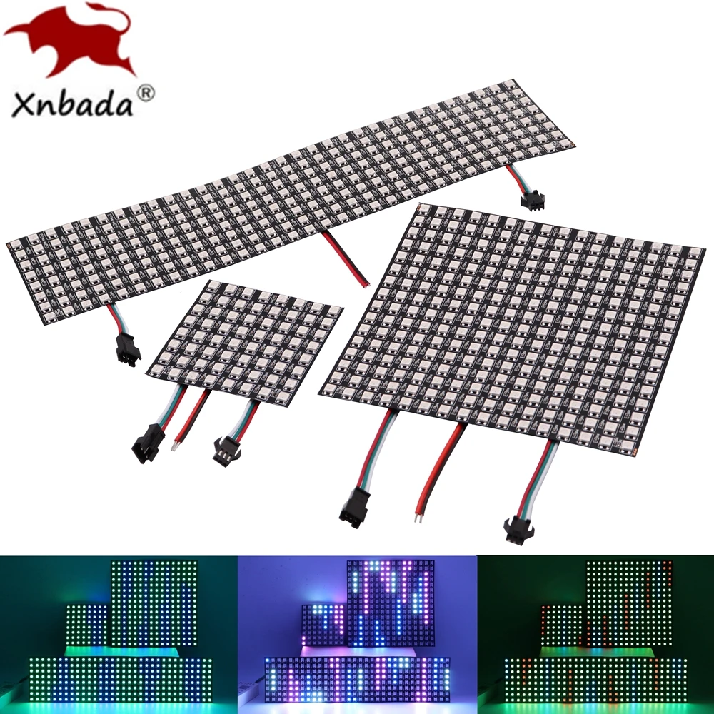 Ws2812b Led Panel Screen Ws2812 8*8 16*16 8*32 Pixels Digital Flexible ...