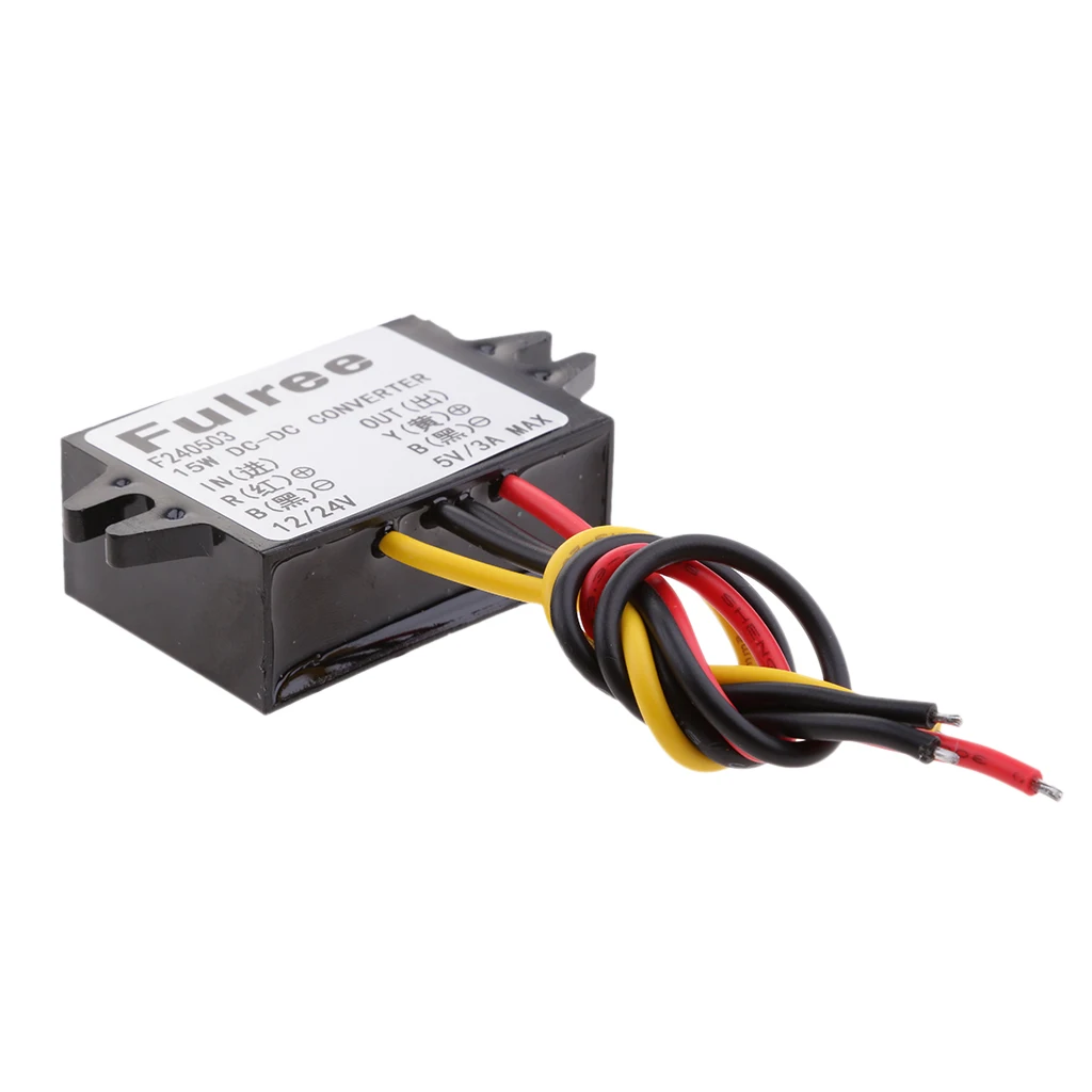 DC Volt Converter 12V to 5V 3A Step Down DC DC Converter 12 Volt to 5 ...