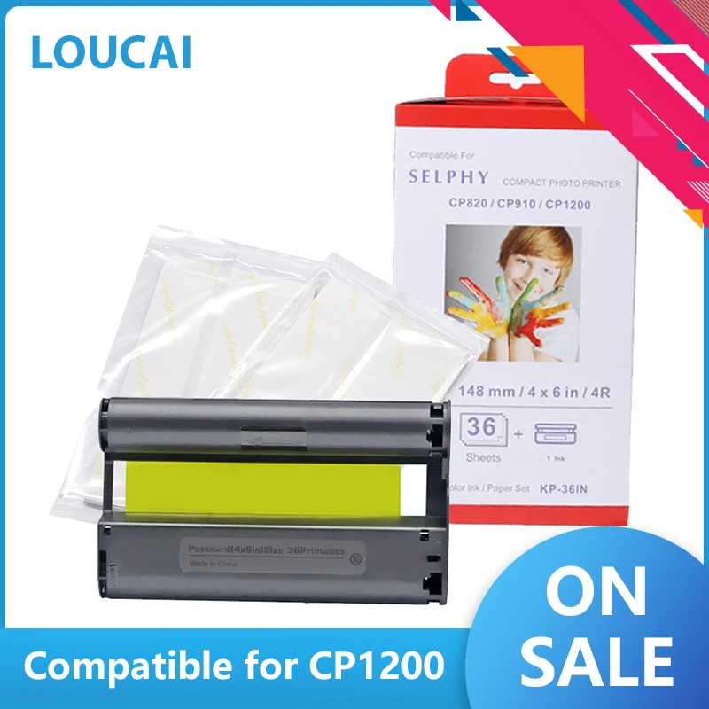 6-Inch-Color-Ink-Cartridges-Ribbon-Compatible-For-Canon-Selphy-CP ...