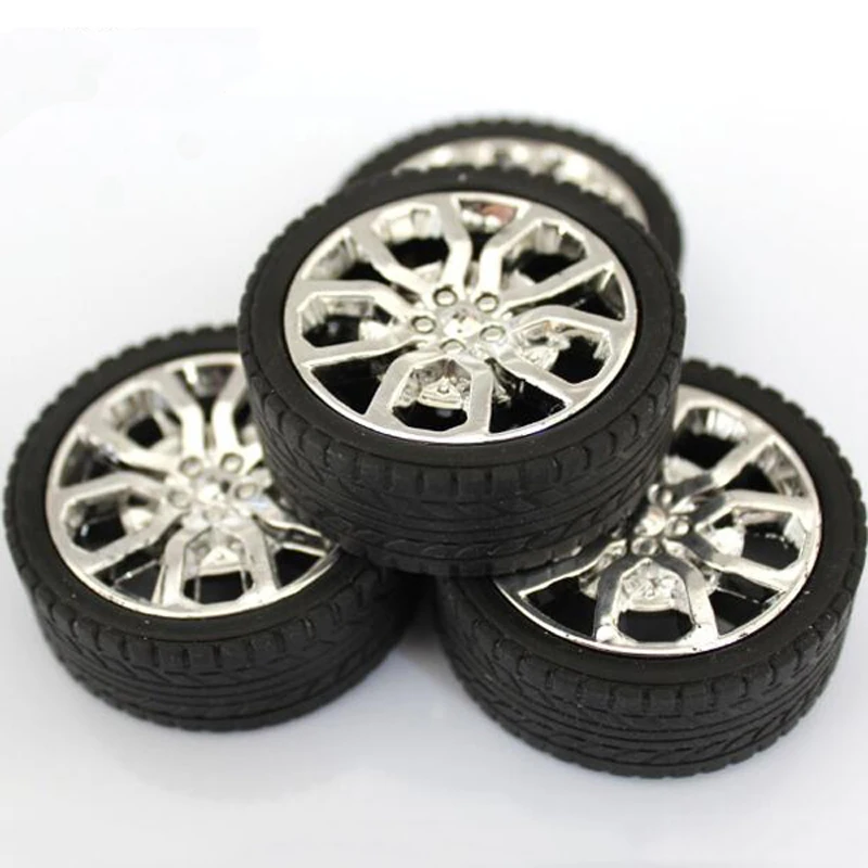 4PCS 2.5*45mm Rubber Wheels Small Plastic Wheels,Toy Model Connector ...