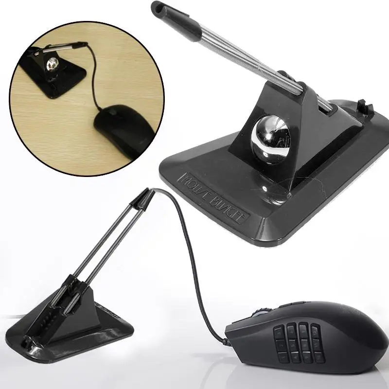 Portable Mouse Cord Cable Fixer Clip Holder Bungee Cords Mouse Bungee ...