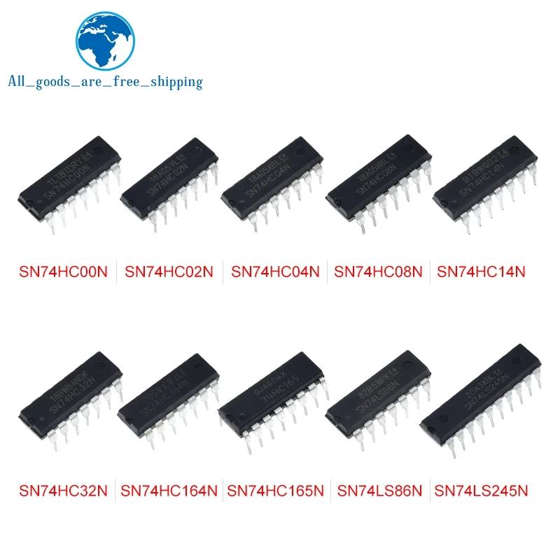 TZT-10-piezas-SN74HC00N-SN74HC02N-SN74HC04N-SN74HC08N-SN74HC14N ...