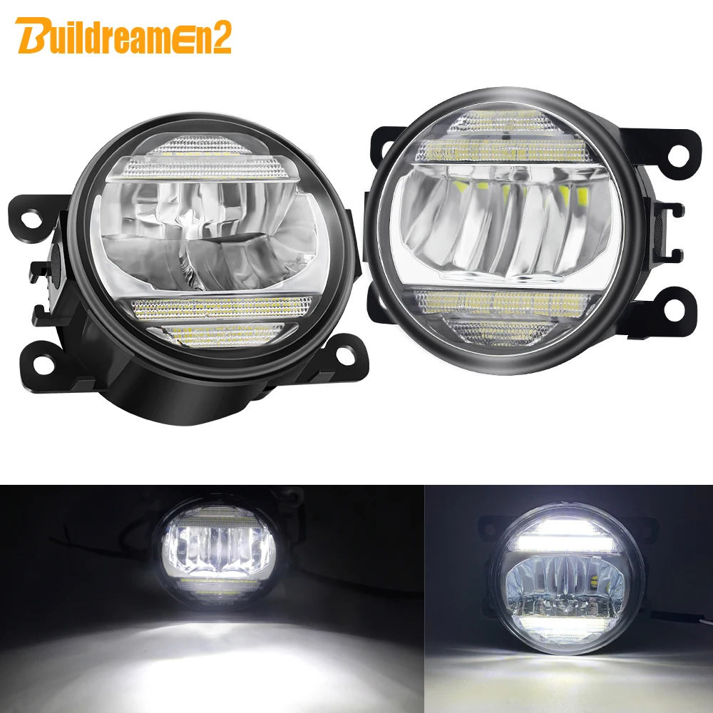 2in1 Car Led Fog Light Assembly Drl Daytime Running Lamp 30w 8000lm For ...