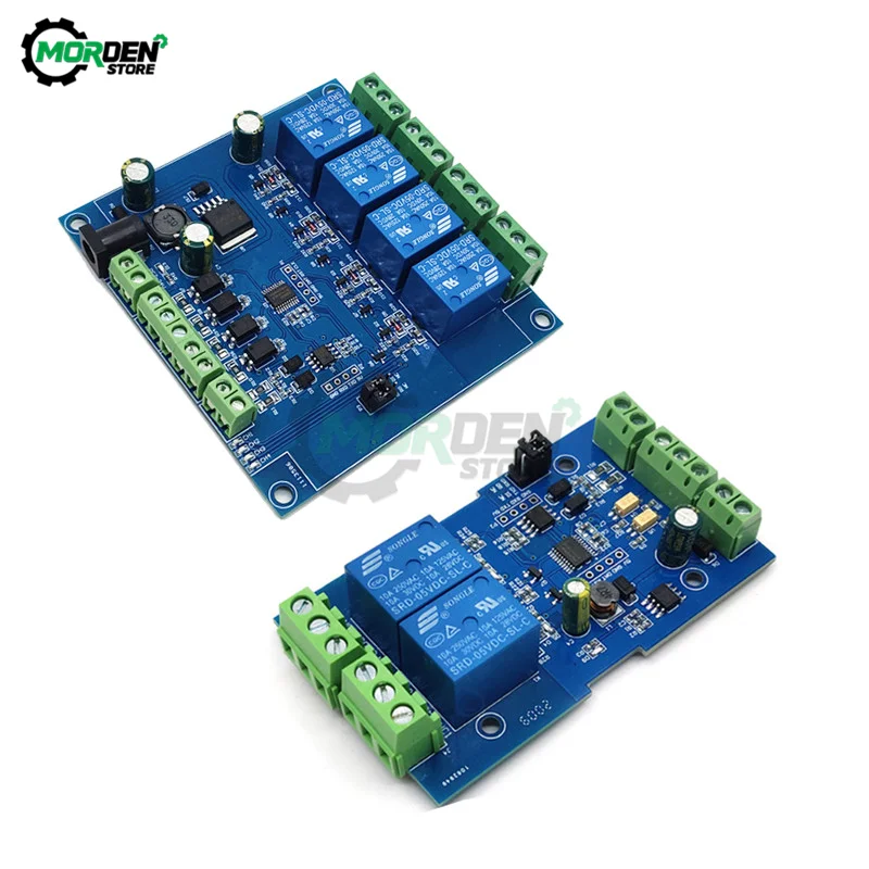 7-24V Modbus RTU Protocol 2 4 Channel Relay Module Onboard 5V 10A/250V ...