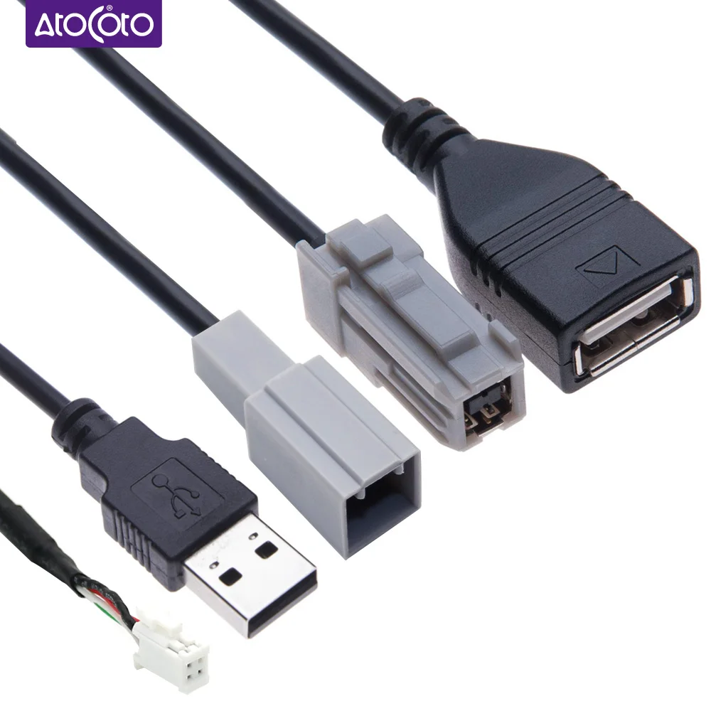 Car Aux Audio Media Data Wire USB Adapter 4 PIN Plug Cable for Subaru ...
