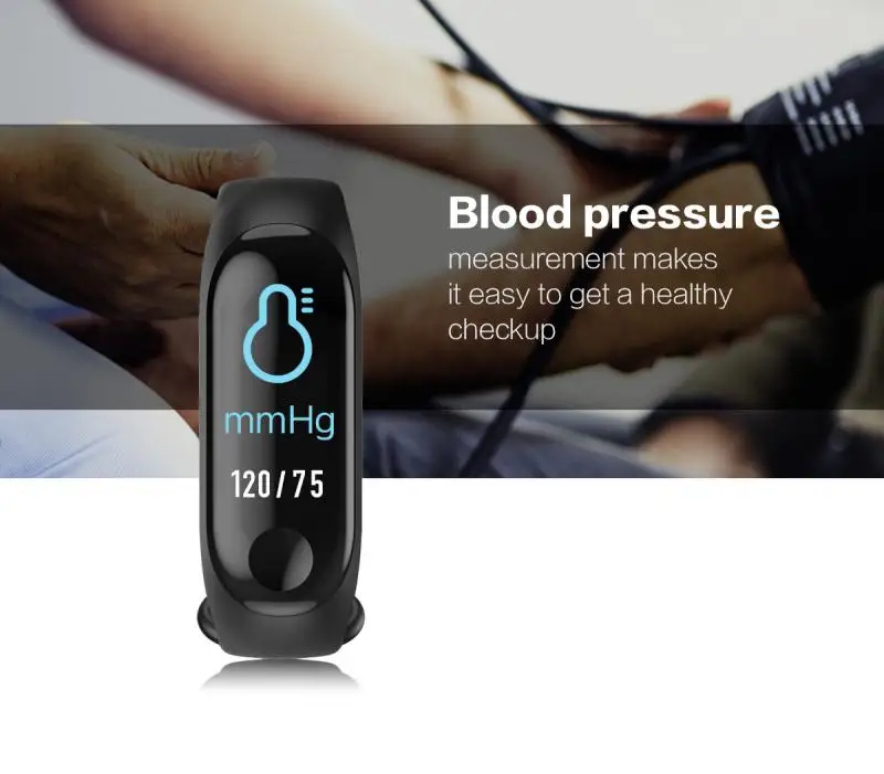 Smart Pedometer Band M3 Plus Fitness Tracker Blood Pressure Monitor ...