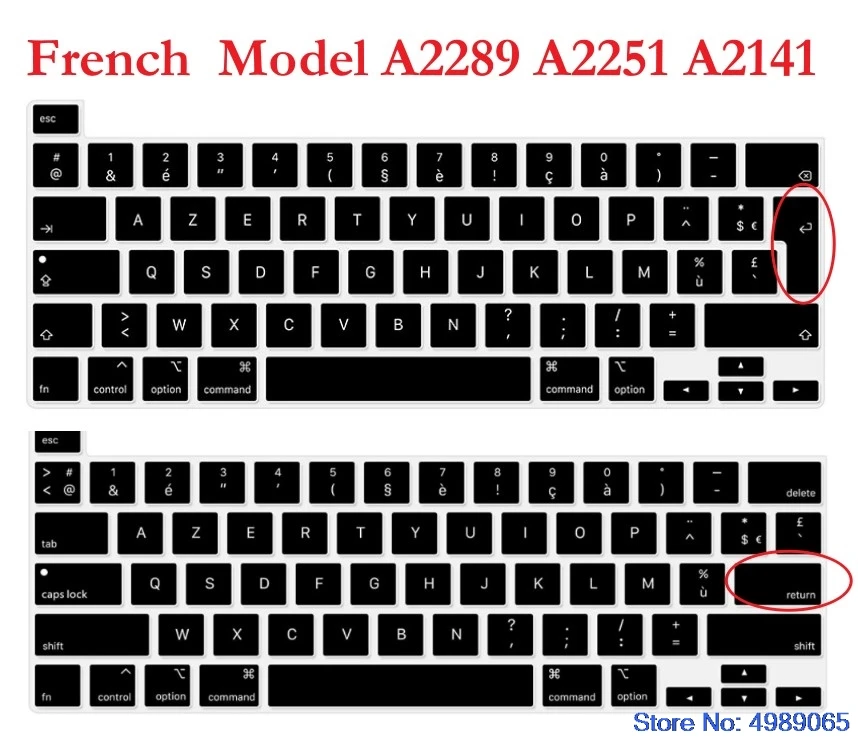 AZERTY-Keyboard-Cover-Skin-French-Cover-Protector-for-MacBook-Pro-13 ...
