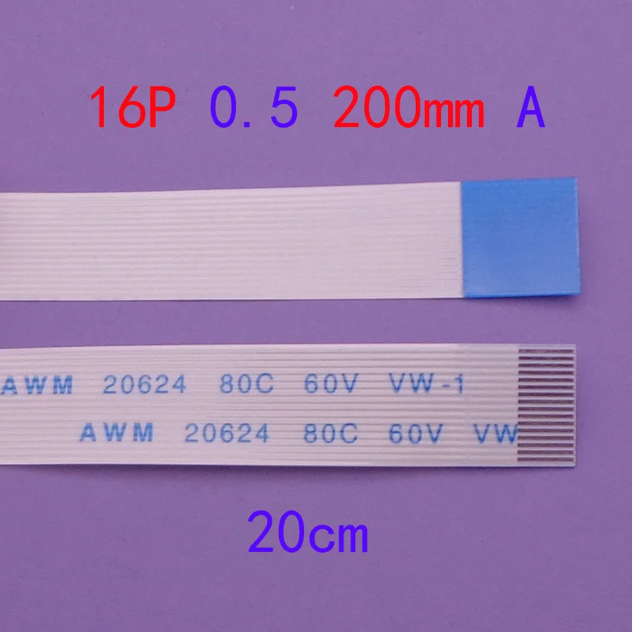 10-50pcs-FFC-FPC-Flat-Flex-Cable-16Pin-Same-Side-0-5mm-Pitch-AWM-VW-1.jpg