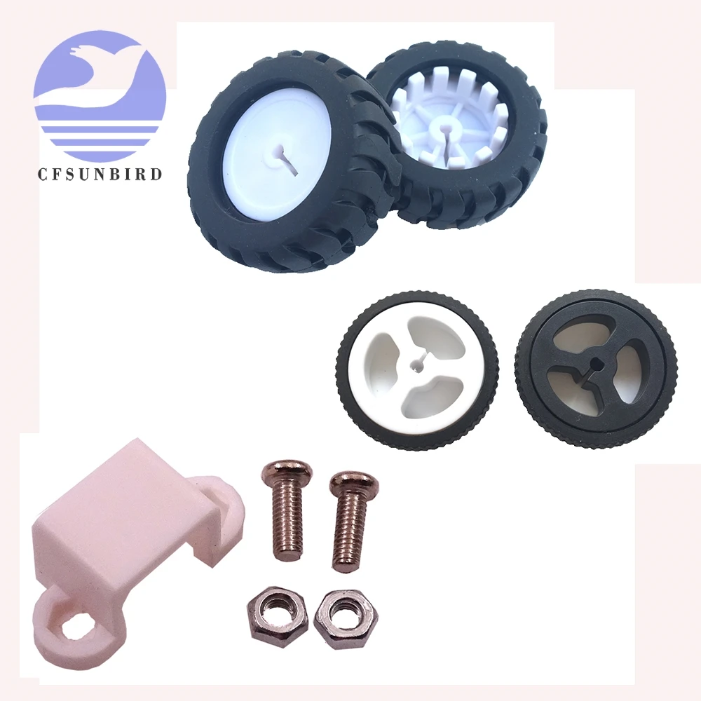 D-hole Rubber Wheel Suitable for N20 Motor D Shaft Tire Car Robot DIY ...