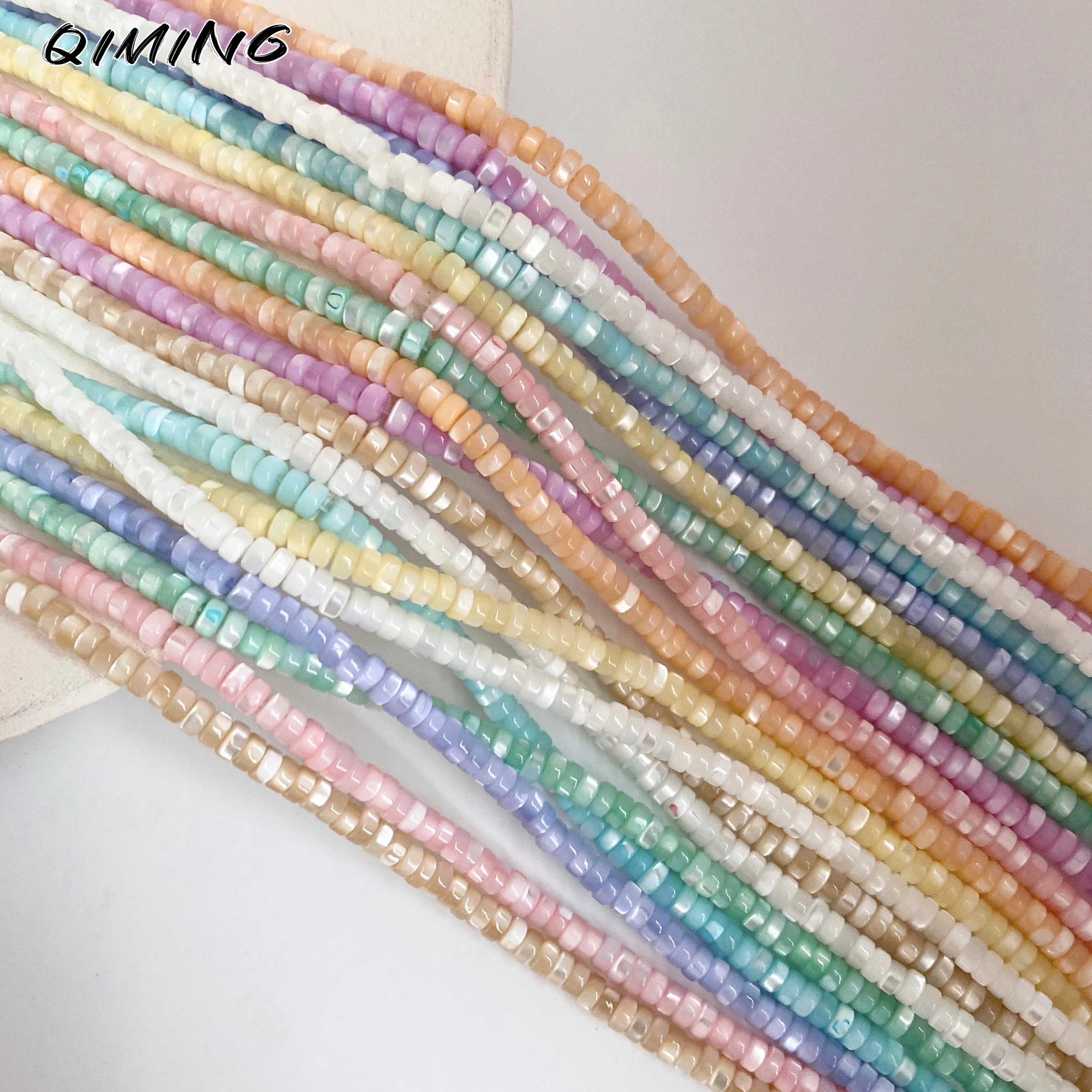 Natural-Shell-Bead-Small-Heishi-Bead-Multi-Color-Pearl-Beads-DIY ...