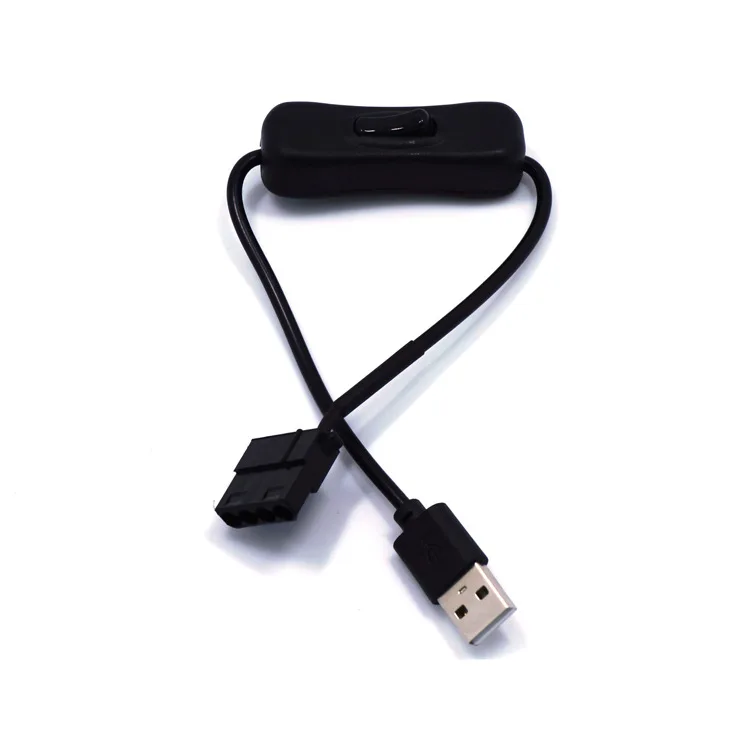 USB To 3-Pin / 4-Pin PWM 5V USB Sleeved Fan Power Adapter Connector ...