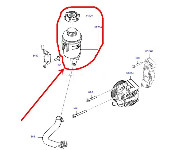 2007 Ford Focus Power Steering Pump Diagram Removing / Replacing