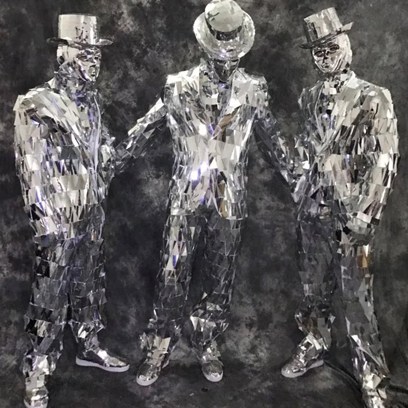 Mirror Performance Costume Men'S Mirror Suit Mechanical Dance Clothes ...