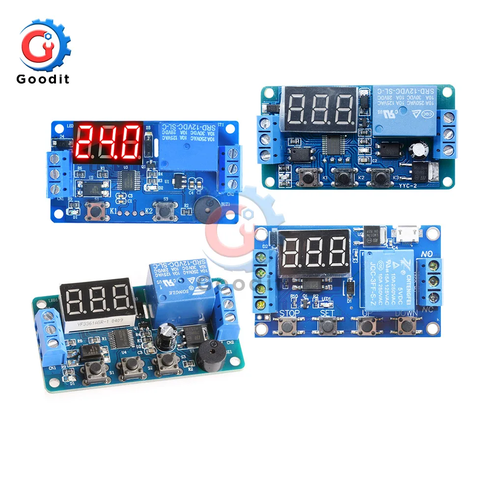 DC-12V-Time-Relay-LED-Display-Automation-Cycle-Delay-Timer-Control-Off-Switch-Delay-Voltage ...