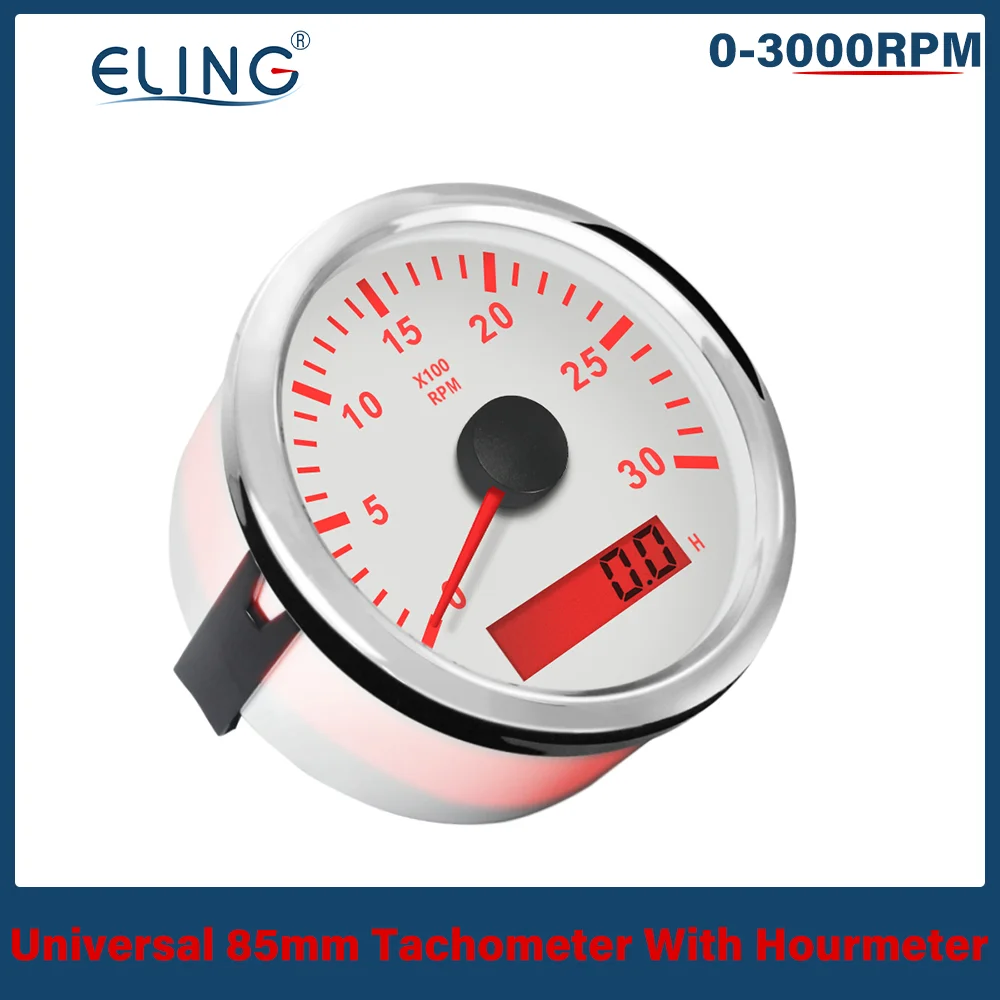Diesel ELING 52mm Diesel Tachometer Gauge - 4000RPM With Hour Meter ...