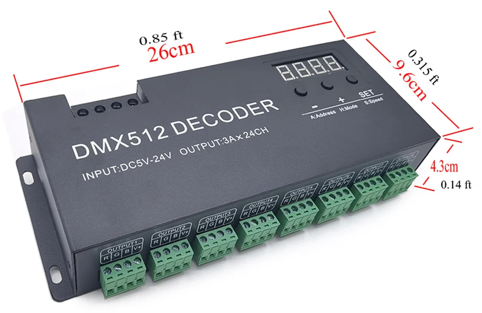 Decodificador-DMX-512-con-pantalla-Digital-controlador-de-atenuaci-n-RGBW-24-canales-LED-para ...