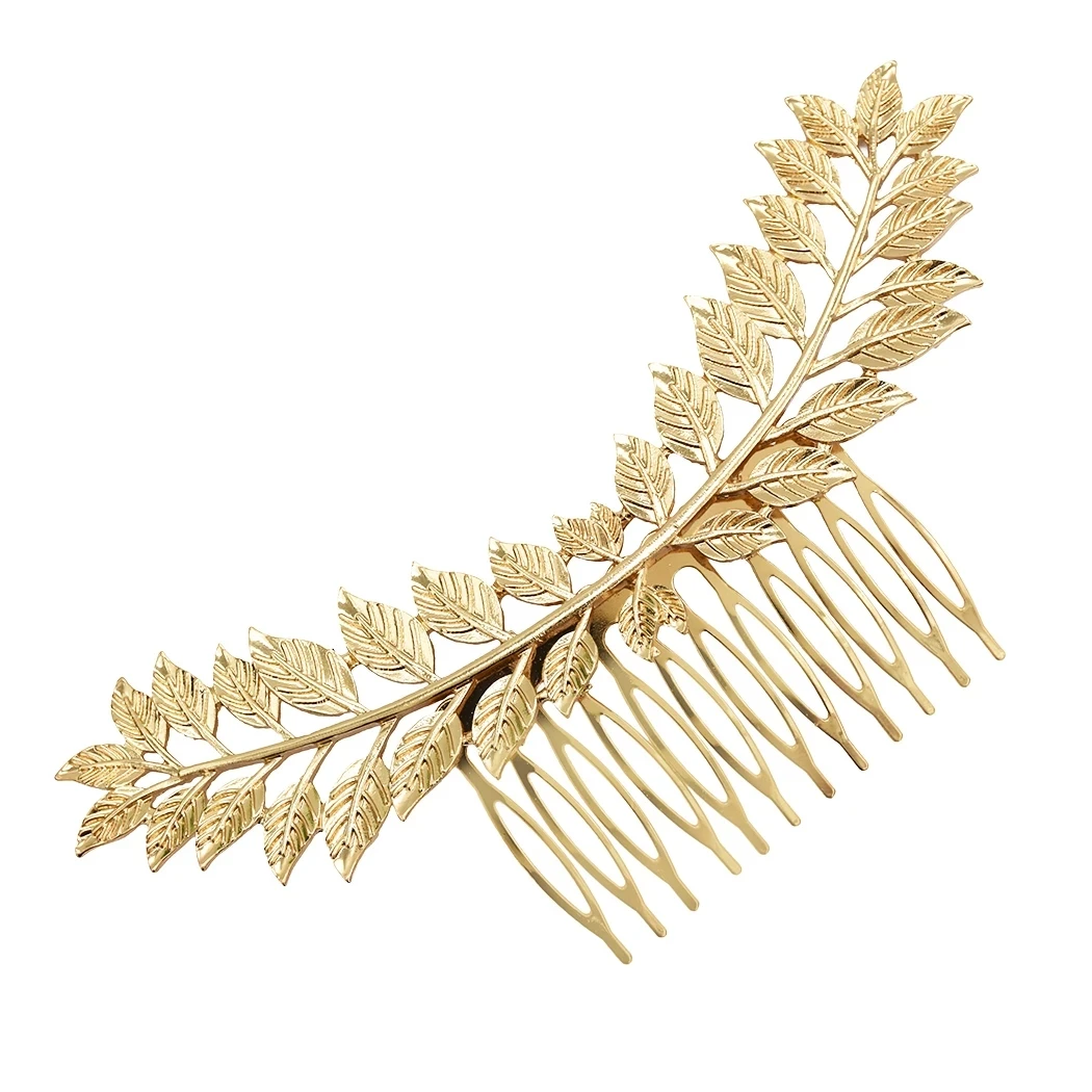 Gold Metal Olive Leaf Hairband Hair Comb Greek Bridal Wedding ...