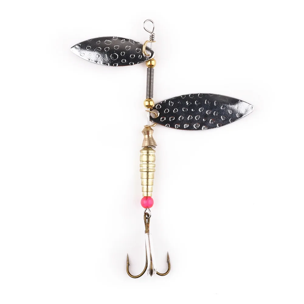 1PCS Spinner Spoon Lures Rotating 10cm 10g Metal Fishing Lure Sequins ...