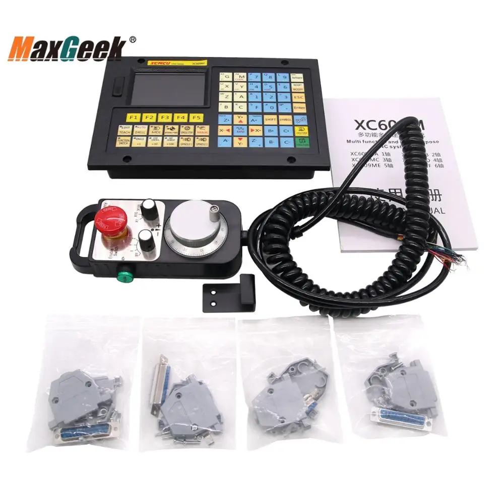 Maxgeek 4 Axis CNC Controller Kit MPG Pendant Handwheel w/Emergency ...