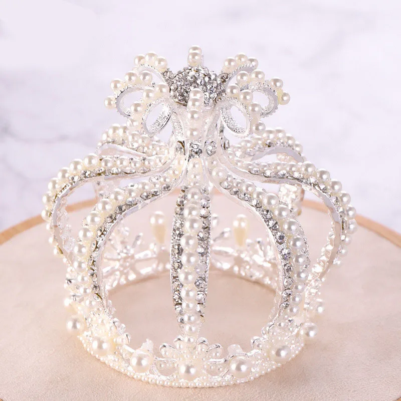 European and American Beam Rhinestone Bridal Tiara Crown Princess Crown ...
