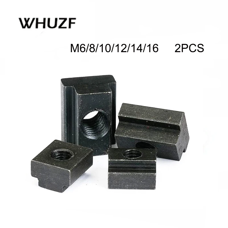 T nut 2Pcs M6 M8 M10 M12 M16 DIN508 Black Finish Grade 8.8 Carbon Steel ...