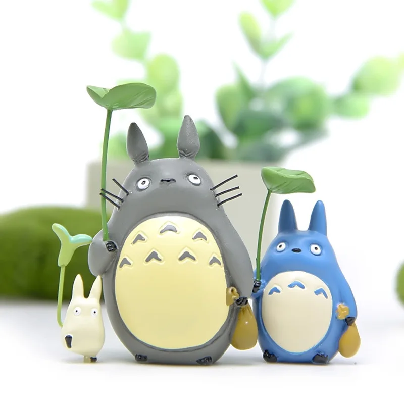 Totoro Japanese Anime 3-5.5cm Mini Tonari no Totoro with Lotus leaf ...