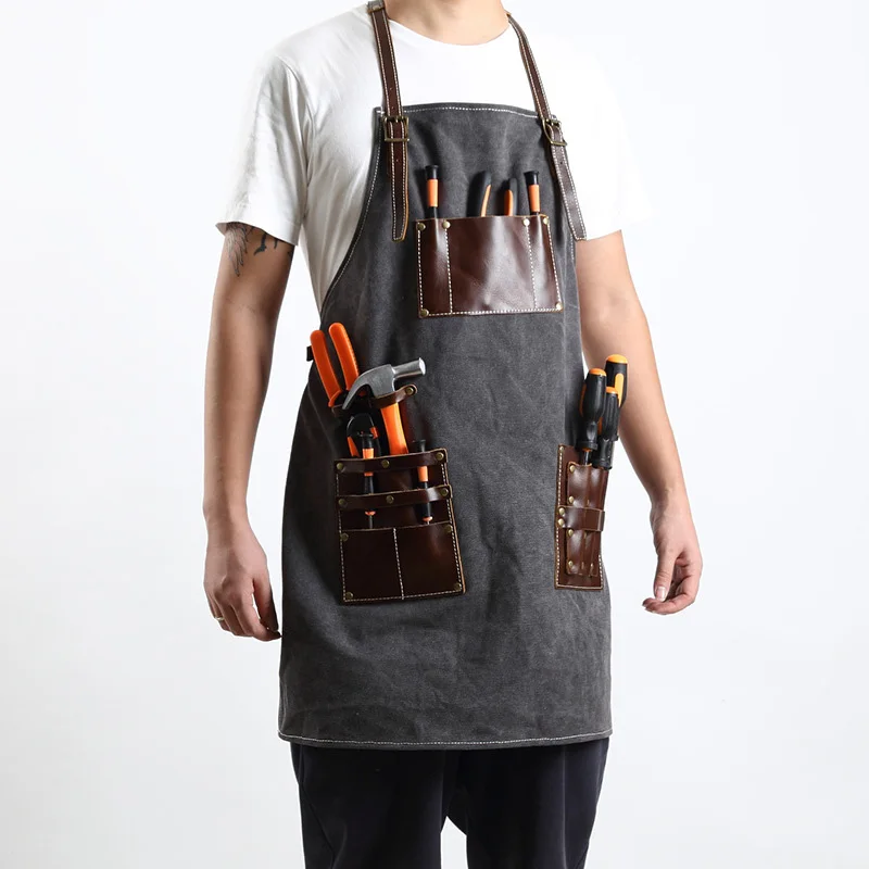 Retro-Workshop-Tool-Aprons-Multi-Pockets-Durable-Carpenter-Painter ...