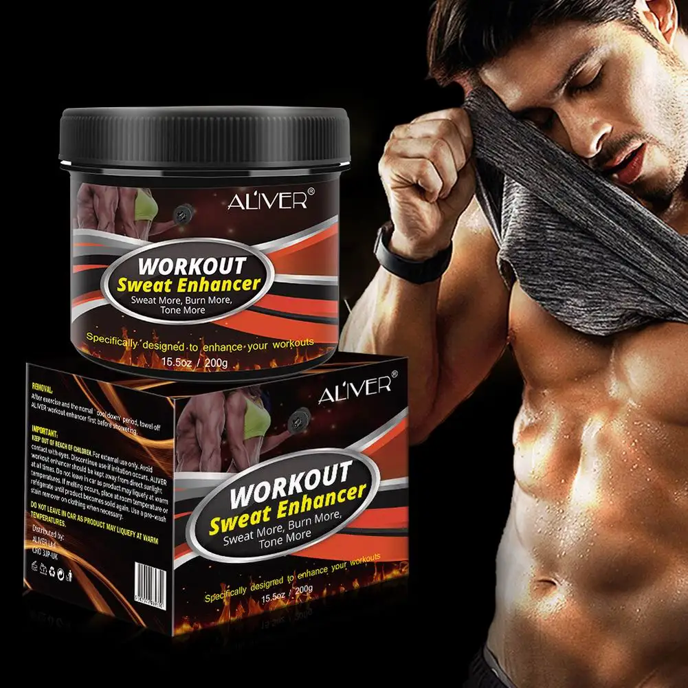 Workout Enhancer Cream Natural Jojoba Oil Fat Burner Abdominal Body ...