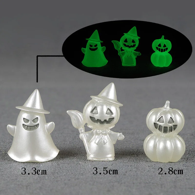 1PC Glow in Dark Action Figure Luminous Pumpkin Ghost Demon Elf Dolls ...