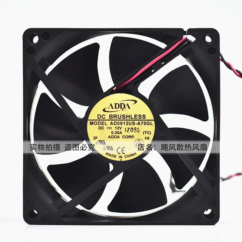 original 9025 AD0912US-A70GL 12V 0.30A 9cm chassis power supply DC cooling fan - laptop ...