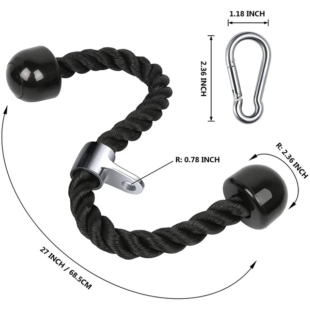 Tricep Rope Push Pull Down Cord for Bodybuilding Equipment – AllFitness ...