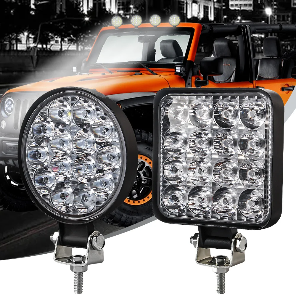 LED-Work-Light-Car-Spotlight-Flashlight-14-16-LED-Off-Road-Truck-SUV ...