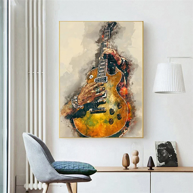 Guitar Abstract Painting