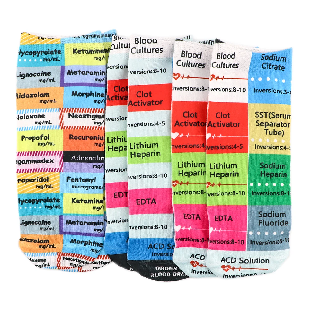 ZF3155-1pair-Medical-Theme-Doctor-Nurse-Personality-Funny-Socks-Fashion ...