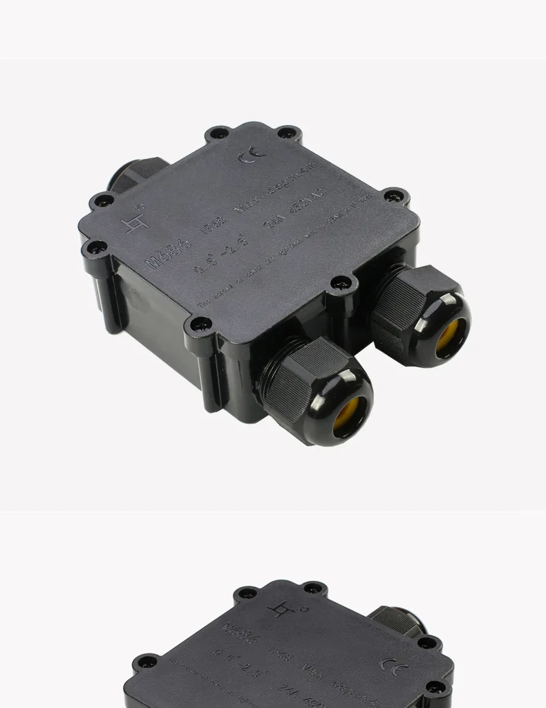 IP68 Junction Box Waterproof 24A 450V 4-14mm Electrical Cable Wire ...