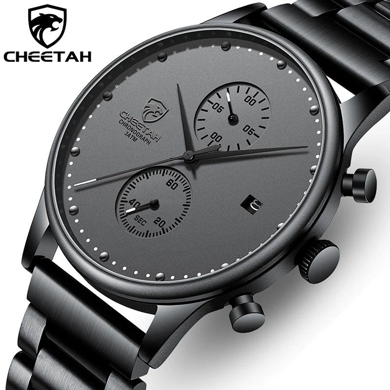 CHEETAH CH-1605M-B-GY Mens Stainless Steel Chronograph Watches-Shenzhen ...
