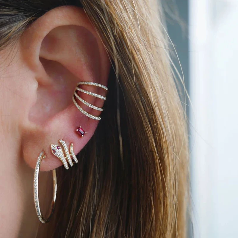 Gold silver color micro pave 5A sparking cubic zirconia fake multi ...