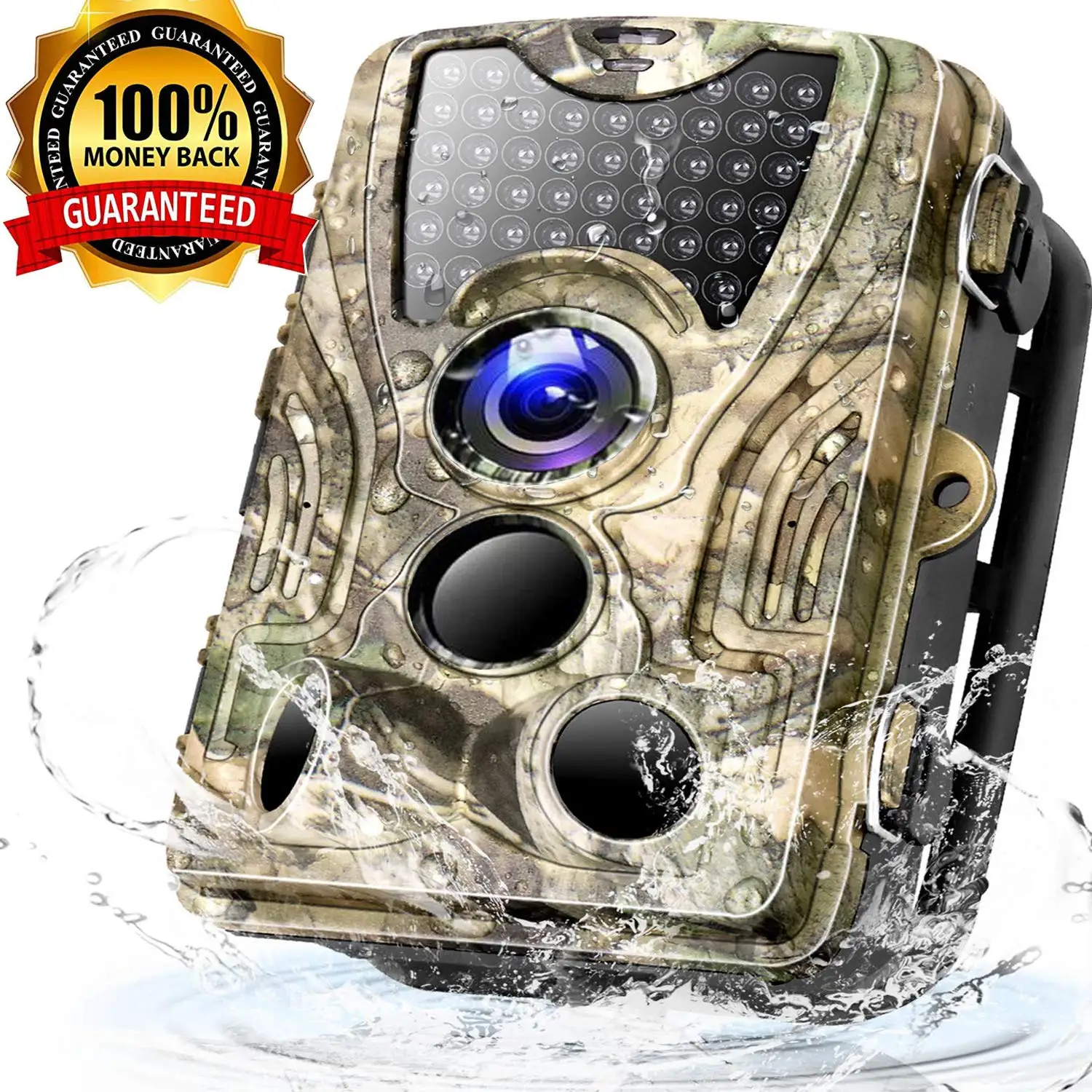 Trail Hunting Camera 16MP 1080p 0.3s Trigger Waterproof Night Vision ...
