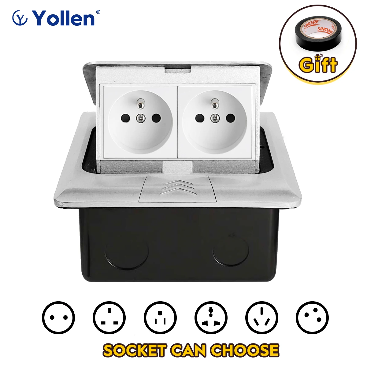 Metal Floor Socket | Electrical Sockets - Panel Standard Socket 2 Way ...