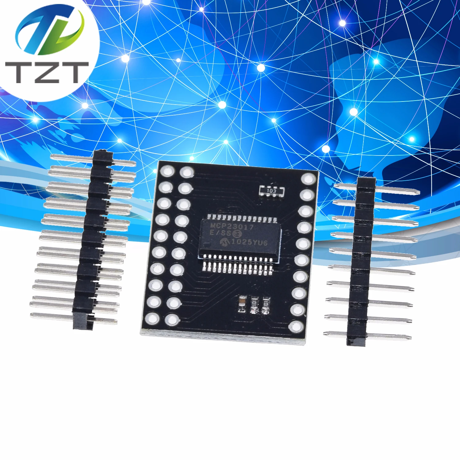 Módulo de interface serial iic i2c spi mcp23s17 bidirecional de 16 bits ...