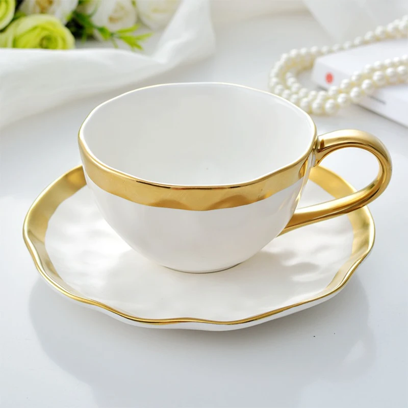 220ml Royal Coffee Cup Plate Ceramic Coffee Cup Plate Set Senior Club ...