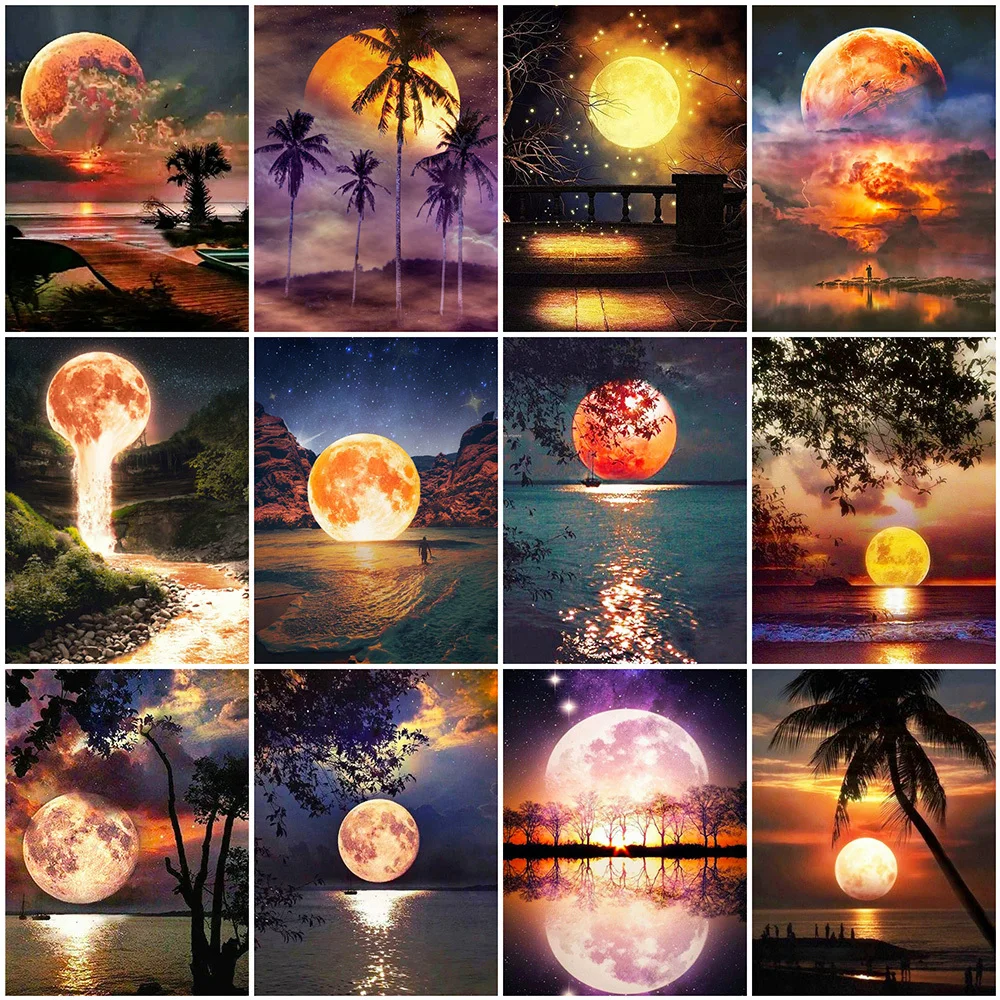 Evershine-5D-Diamond-Painting-Moon-DIY-Diamond-Embroidery-Landscape ...