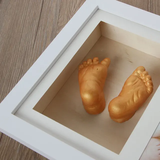 3D Baby Hand Foot Mold Print Photo Frame DIY Plaster Casting Kit Stereo ...
