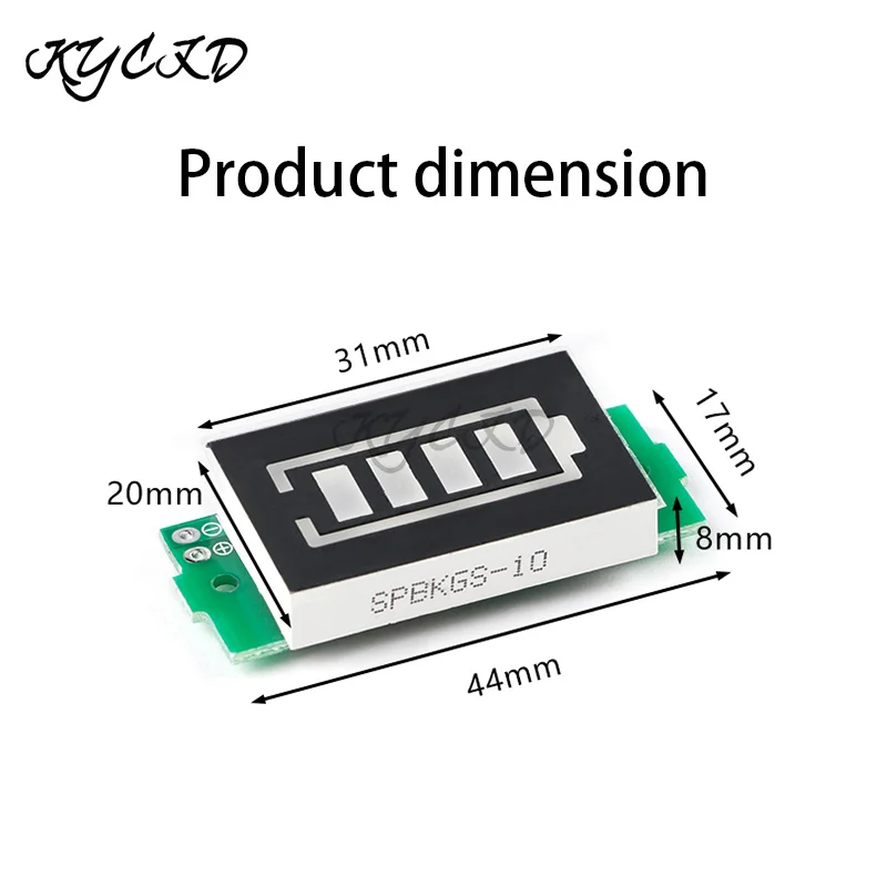 5S bleu-Avec coque-Bms 18650 3.7v, Module Indicateur De Capacité De Batterie Au Lithium, 4.2v ...